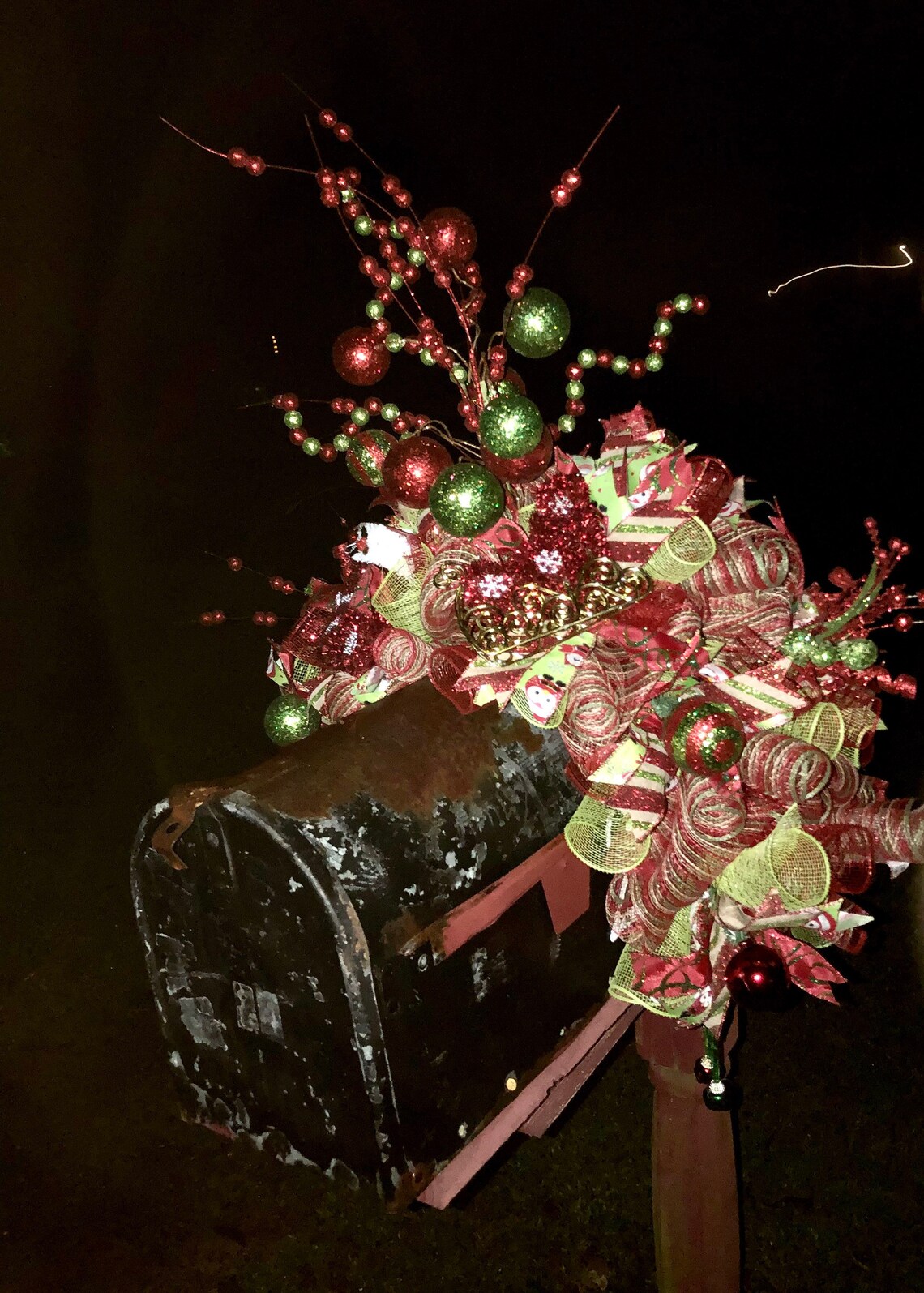 Deluxe Christmas Mailbox Swag Mailbox Swag Mailbox Topper | Etsy