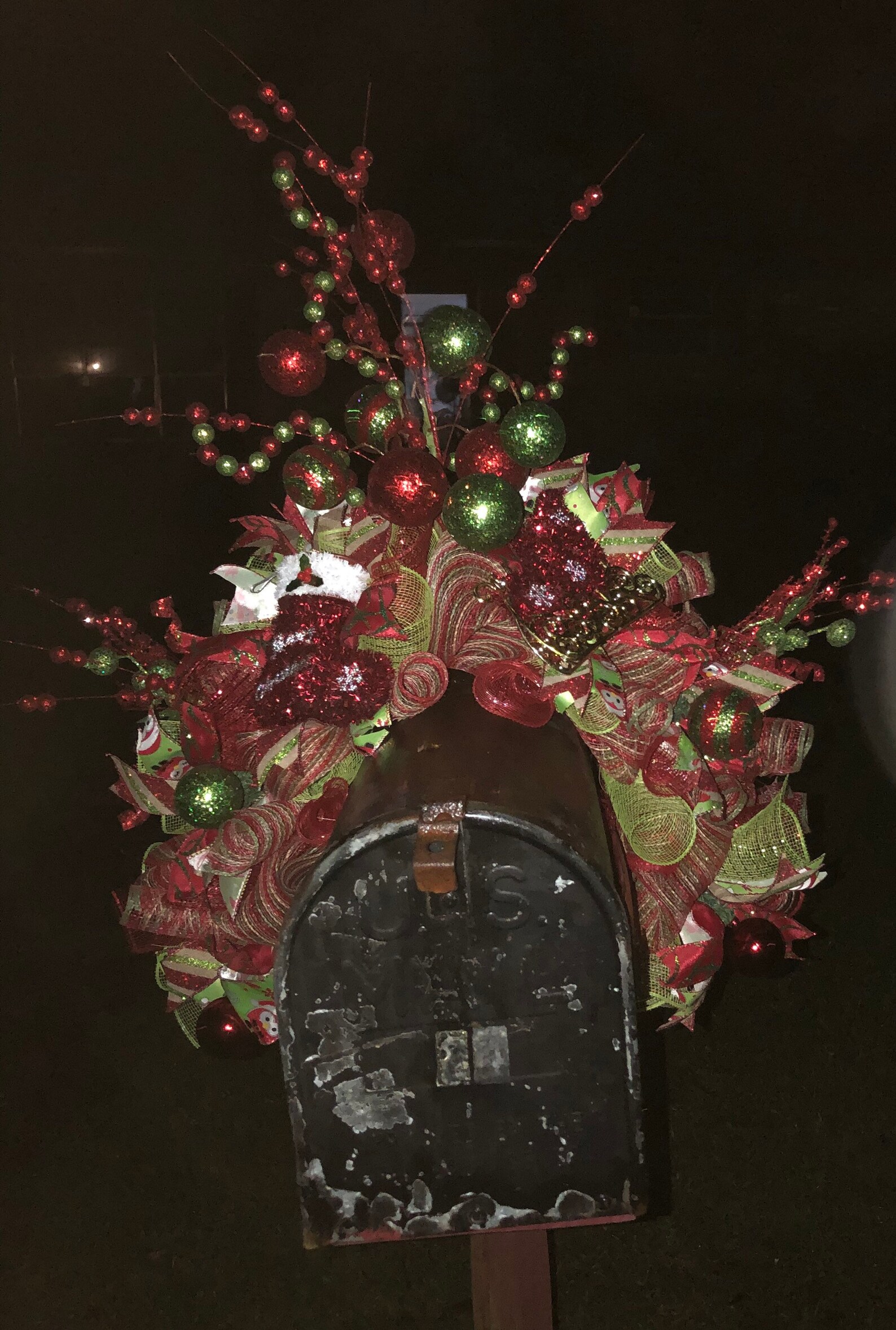 Deluxe Christmas Mailbox Swag Mailbox Swag Mailbox Topper | Etsy