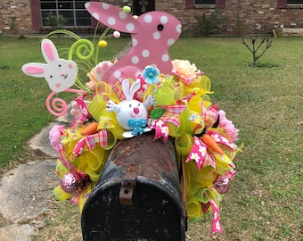 Large Easter Mailbox Topper, Easter Mailbox Swag, Easter Mailbox ...