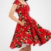 Summer Dress Red Poppy Dress Red Floral Dress Sundress Floral Vintage ...