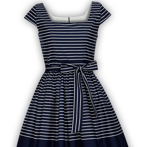 Navy Nautical Dress Sailor Dress Sundress Striped Dress Summer | Etsy