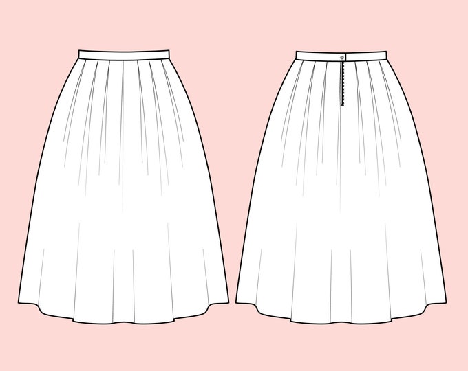 Box Pleated Skirt Custom Made Skirt Made to Order Skirt With Pockets ...