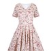 Pink Floral Dress Spring Dress Women Vintage Dress Bridesmaid Dress ...