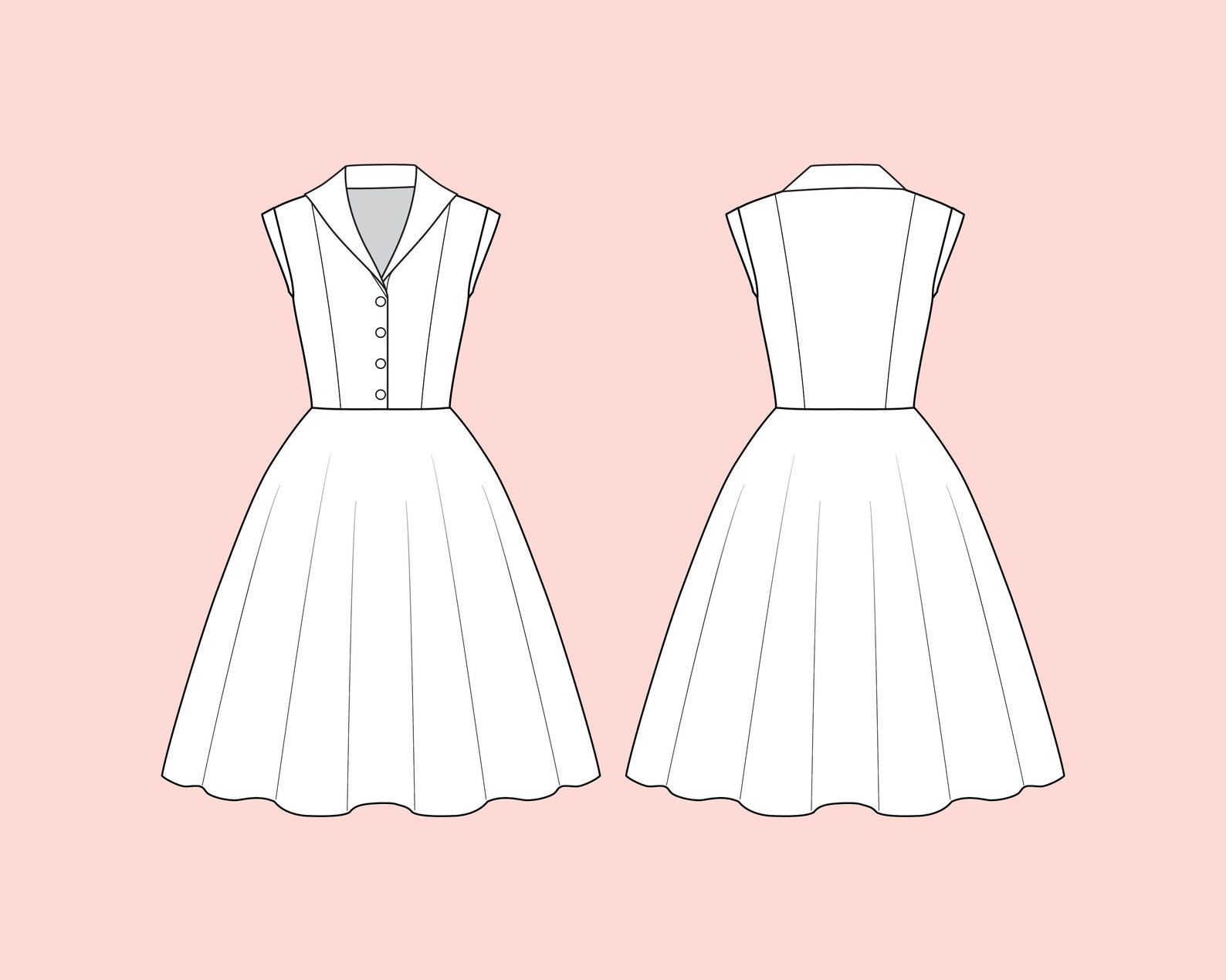 TAMARA CUSTOM MADE Dress in Your Choice of Fabric Vintage Dress Pinup ...