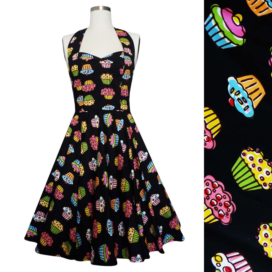 Black Cupcake Dress Baking Dress Birthday Dress Cake Dress | Etsy