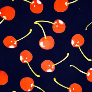 Red Cherry Fabric 100% Cotton Fabric for CUSTOM ORDER or by the YARD ...
