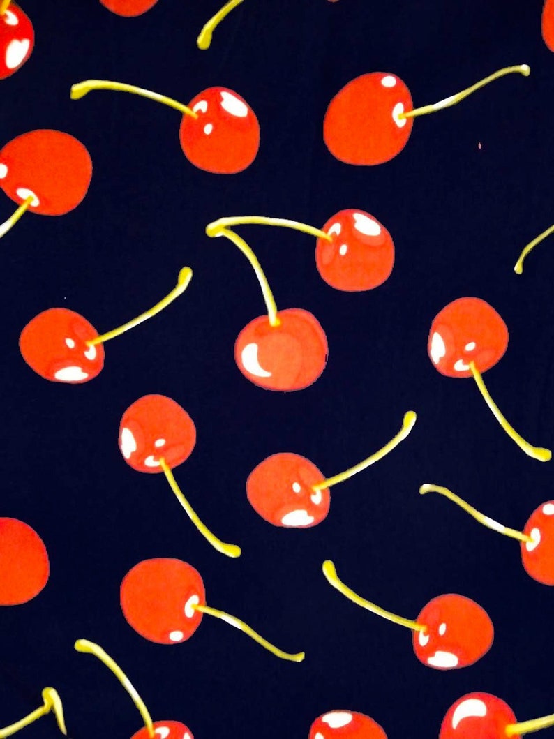 Red Cherry Fabric 100% Cotton Fabric for CUSTOM ORDER or by - Etsy