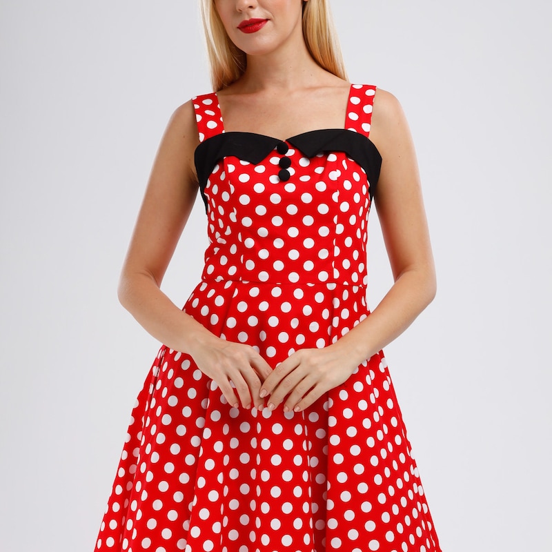 Red Polka Dot Dress - Etsy