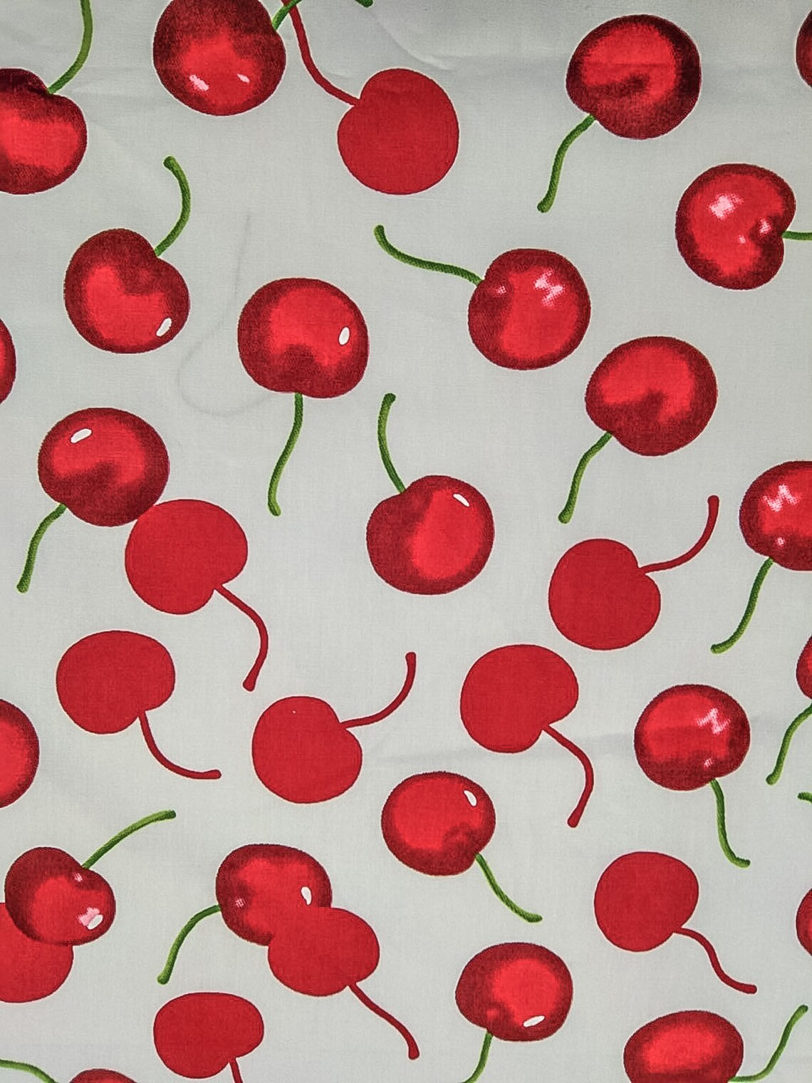 Red Cherry Fabric 100% Cotton Fabric for CUSTOM ORDER or by - Etsy