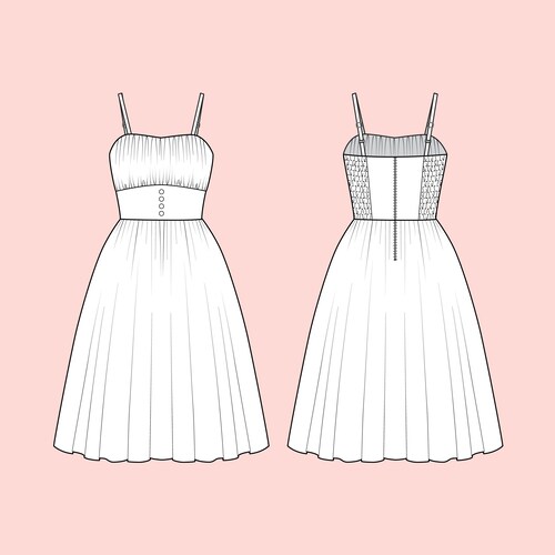 TAMARA CUSTOM MADE Dress in Your Choice of Fabric Vintage | Etsy