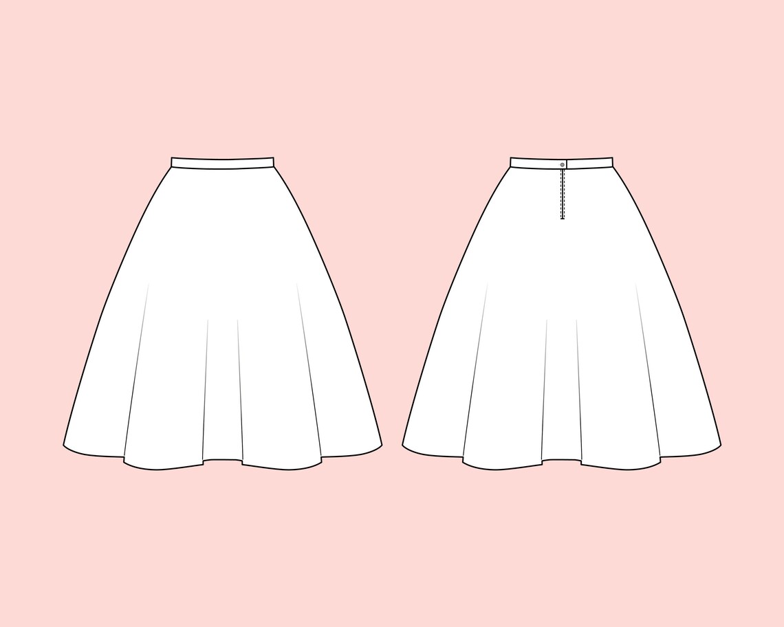 Flared Skirt Custom Made Skirt Made to Order Skirt With | Etsy