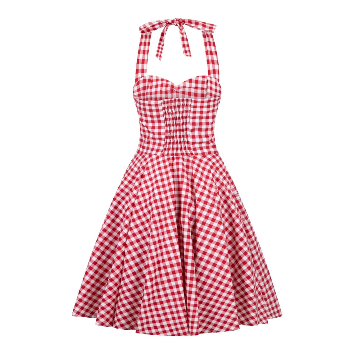 Red Gingham Dress Red Checkered Dress Summer Dress Vintage - Etsy