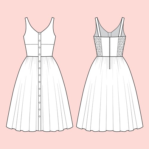 TAMARA CUSTOM MADE Dress in Your Choice of Fabric Vintage | Etsy