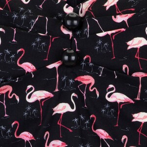 Black Flamingo Top Women Blouse Summer Blouse Black Top Pinup Top ...
