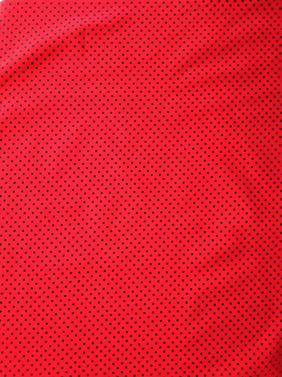 Red Black Polka Dot Fabric 100% Cotton Fabric for CUSTOM ORDER | Etsy