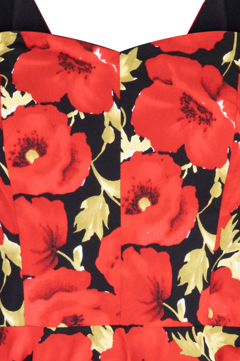 Summer Dress Red Poppy Dress Red Floral Dress Sundress Floral | Etsy