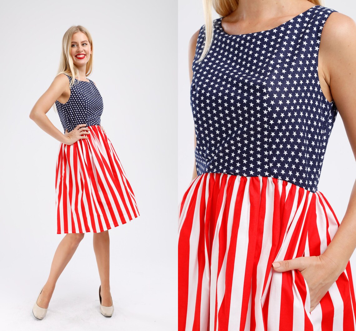USA Flag Dress Independence Day Dress 4th of July Dress USA - Etsy