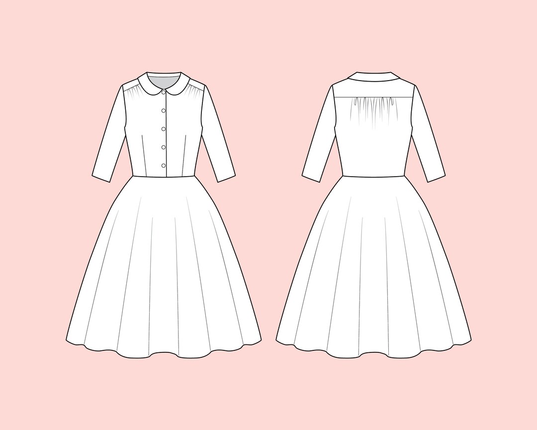 WENDY CUSTOM MADE Dress in Your Choice of Fabric Vintage Dress - Etsy