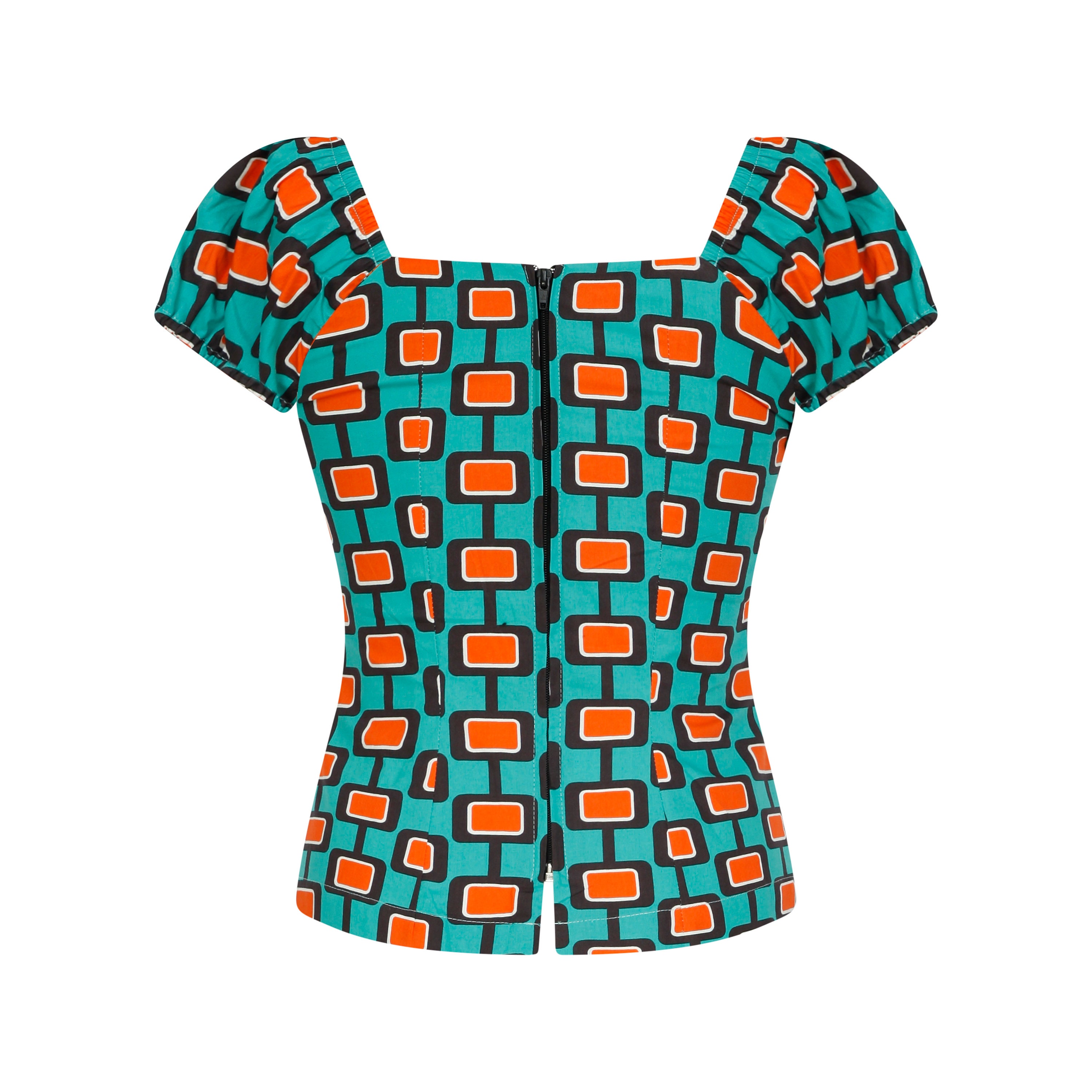 Retro Blouse 70s Clothing Summer 80s Blouse Women Blouse Pinup Top ...