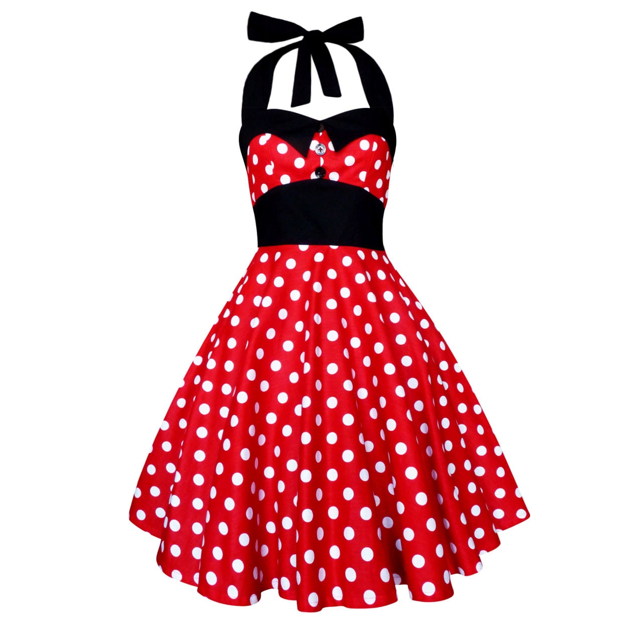 Mickey Mouse Minnie Mouse Dress Disney Dress Red Polka Dots | Etsy