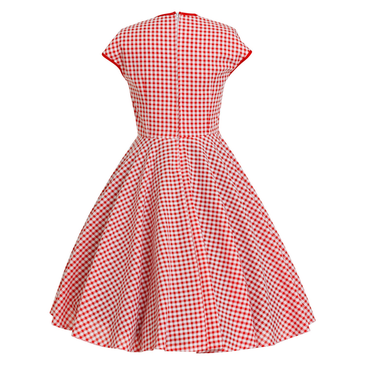 Red Gingham Dress Checkered Dress Summer Dress 50s Party Dress | Etsy