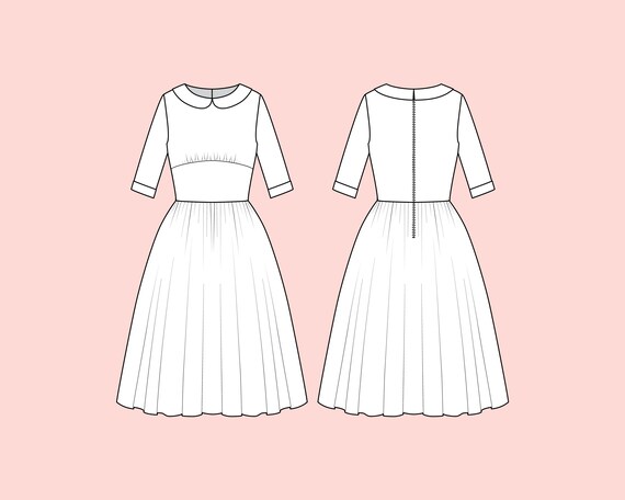 AMANDA CUSTOM MADE Dress in Your Choice of Fabric Vintage - Etsy