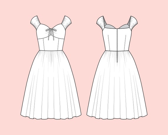 ROSE CUSTOM MADE Dress in Your Choice of Fabric Vintage Dress | Etsy