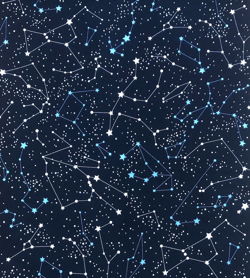 Galaxy Fabric Star Fabric Zodiac Constellation Fabric 100% - Etsy