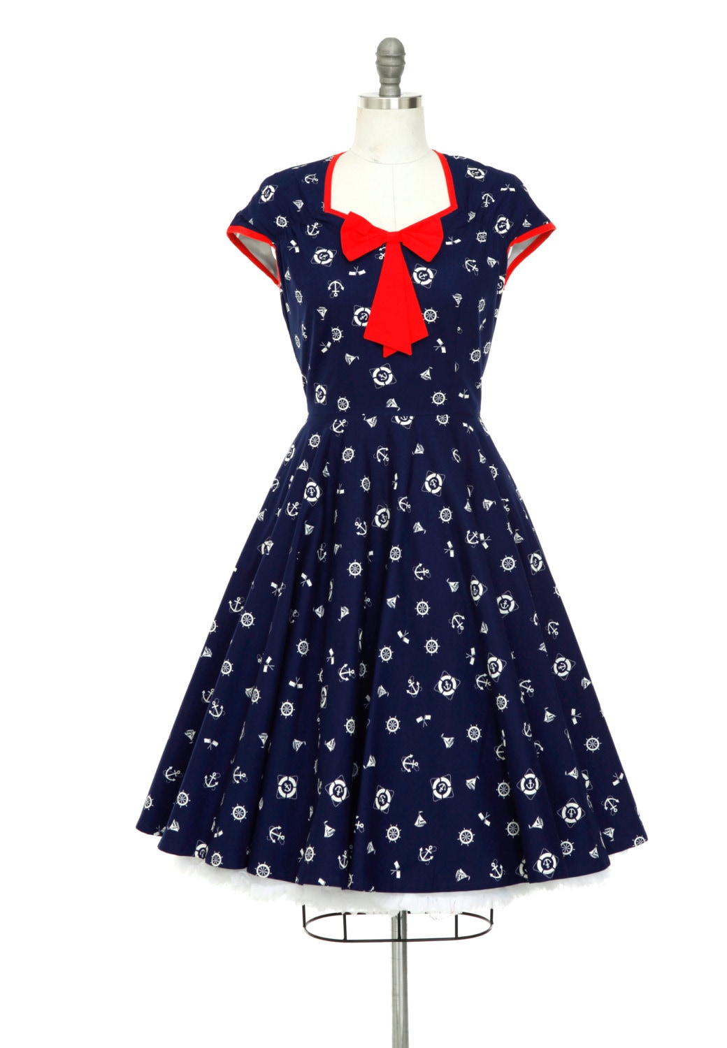 Navy Nautical Dress Sailor Dress Vintage Dress Navy Anchor - Etsy