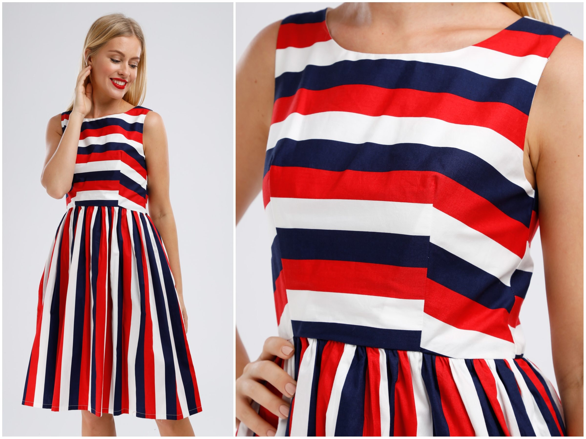 Stripe Dress USA Flag Dress Independence Day Dress 4th July - Etsy