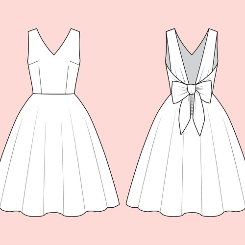 TAMARA CUSTOM MADE Dress in Your Choice of Fabric Vintage - Etsy