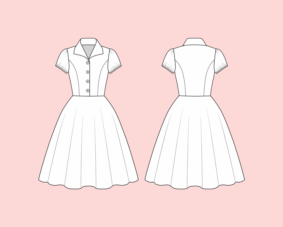 MONA CUSTOM MADE Dress in Your Choice of Fabric Vintage Dress - Etsy