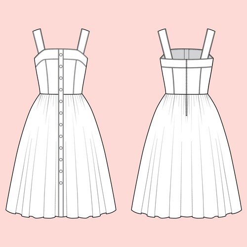 TAMARA CUSTOM MADE Dress in Your Choice of Fabric Vintage | Etsy