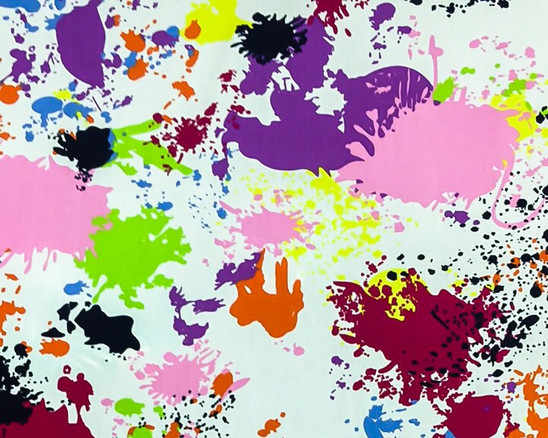 Cotton Fabric Paint Splatter Fabric Multi Color Fabric Paint Splash ...