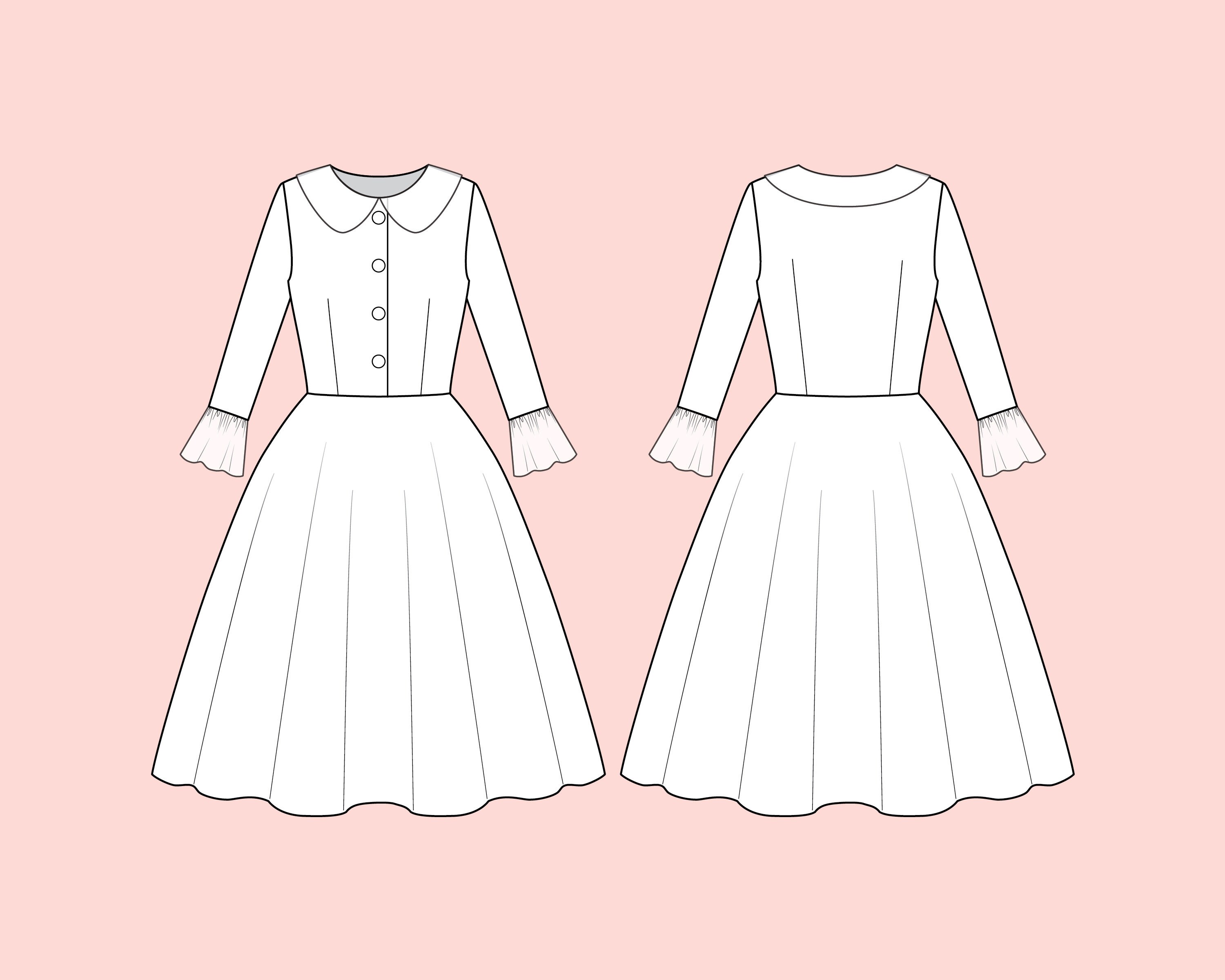 SABRINA CUSTOM MADE Dress in Your Choice of Fabric Vintage - Etsy