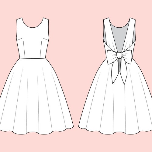 TAMARA CUSTOM MADE Dress in Your Choice of Fabric Vintage - Etsy