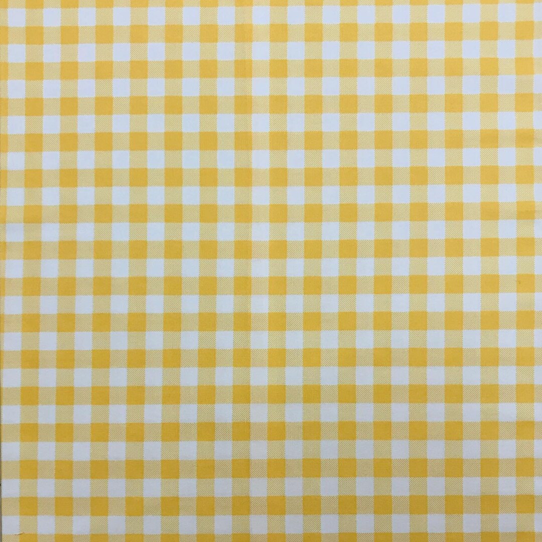 Yellow Gingham Fabric 100% Cotton Fabric for CUSTOM ORDER or by the ...