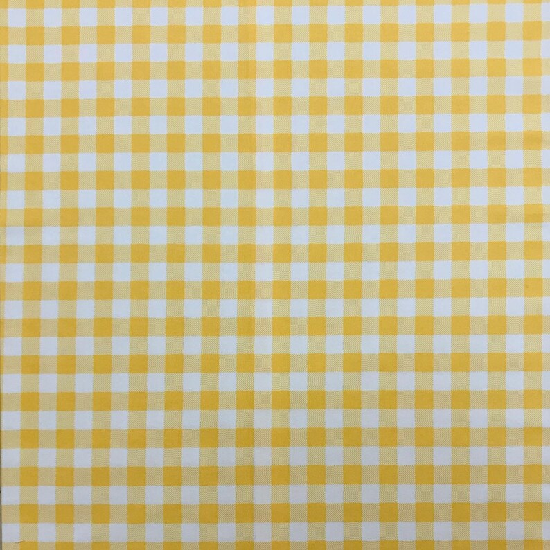 Yellow Gingham Fabric 100% Cotton Fabric for CUSTOM ORDER or - Etsy
