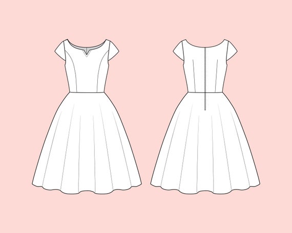 ADELE CUSTOM MADE Dress in Your Choice of Fabric Vintage | Etsy