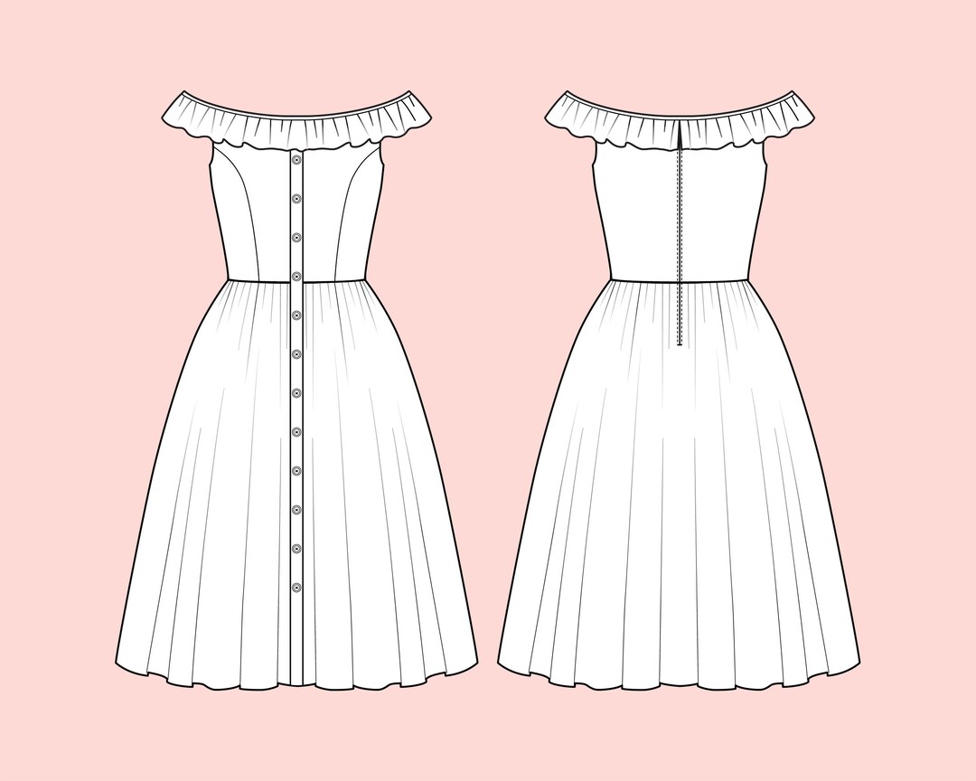 BARBARA CUSTOM MADE Dress in Your Choice of Fabric Vintage Dress Pinup ...