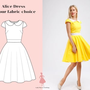 ALICE CUSTOM MADE Dress in Your Choice of Fabric! Vintage Dress Pinup ...