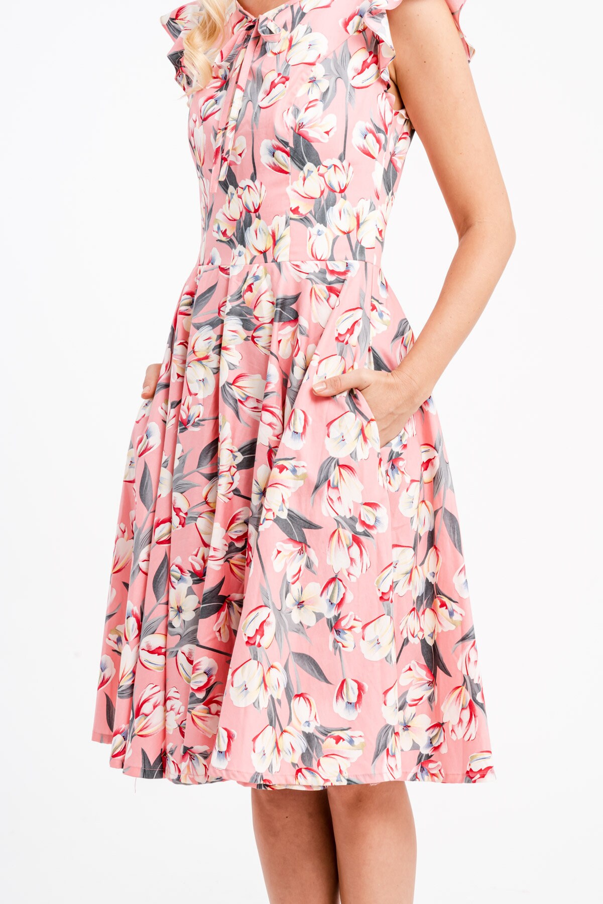 Women Summer Dress Spring Dress Sundress 70s Midi Dress Pink | Etsy
