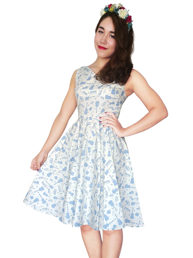 Musical Dress Party Dress Festival Dress Concert Dress Vintage Dress ...