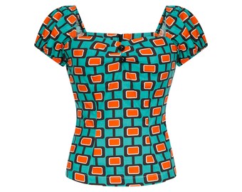 Retro Blouse 70s Clothing Floral Blouse Women Blouse Summer Blouse ...