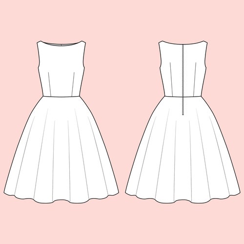 TAMARA CUSTOM MADE Dress in Your Choice of Fabric Vintage | Etsy