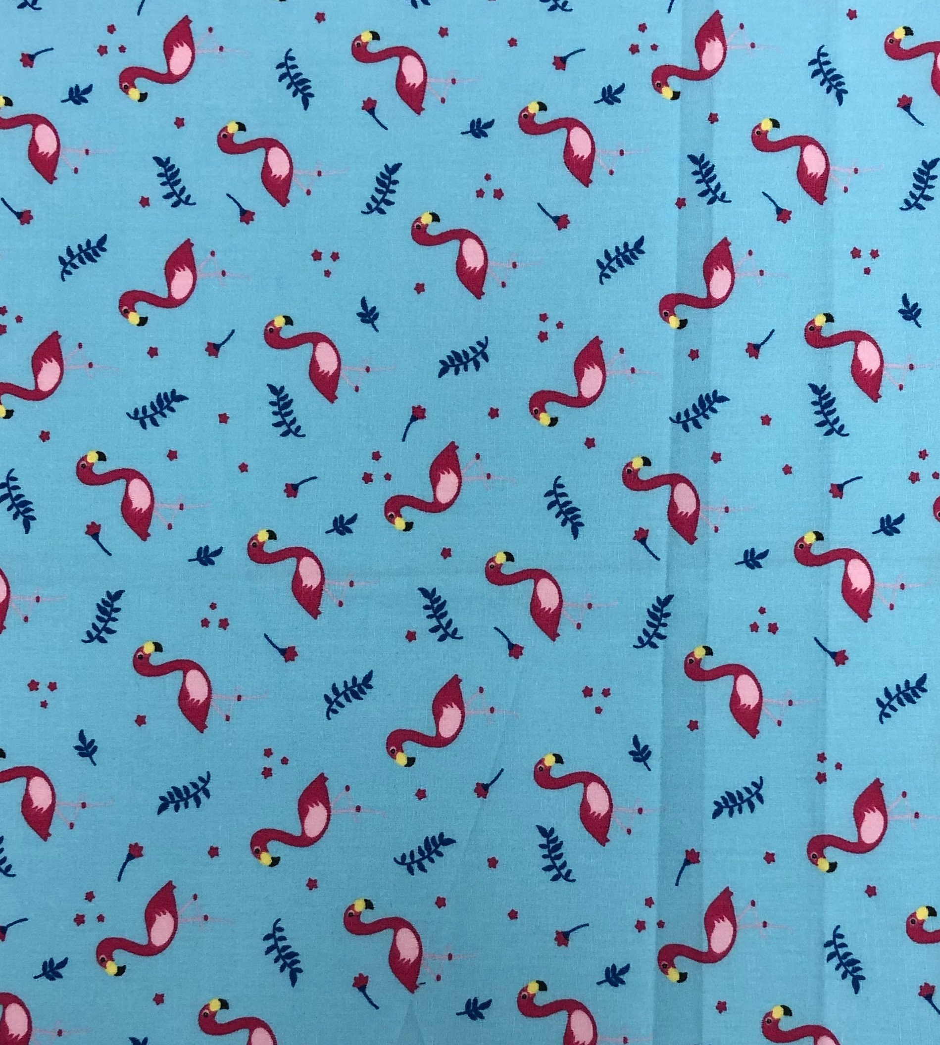 Flamingo Fabric 100% Cotton Fabric for CUSTOM ORDER or by the | Etsy