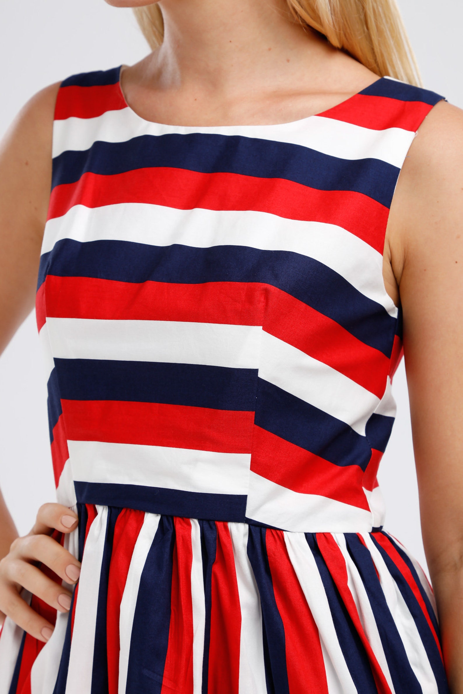 Stripe Dress USA Flag Dress Independence Day Dress 4th July - Etsy