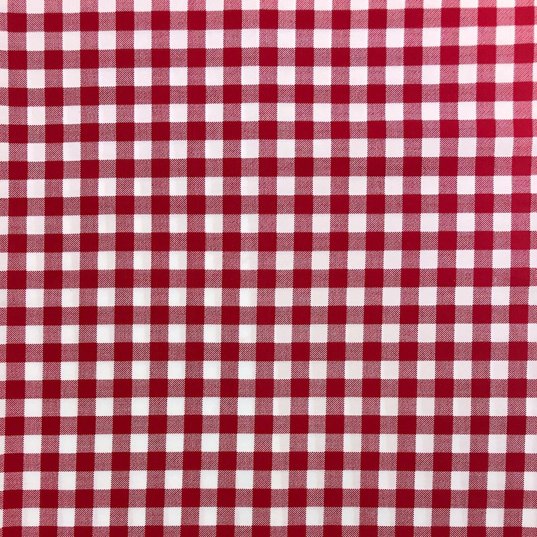 Red Gingham Fabric 100% Cotton Fabric for CUSTOM ORDER or by the YARD ...