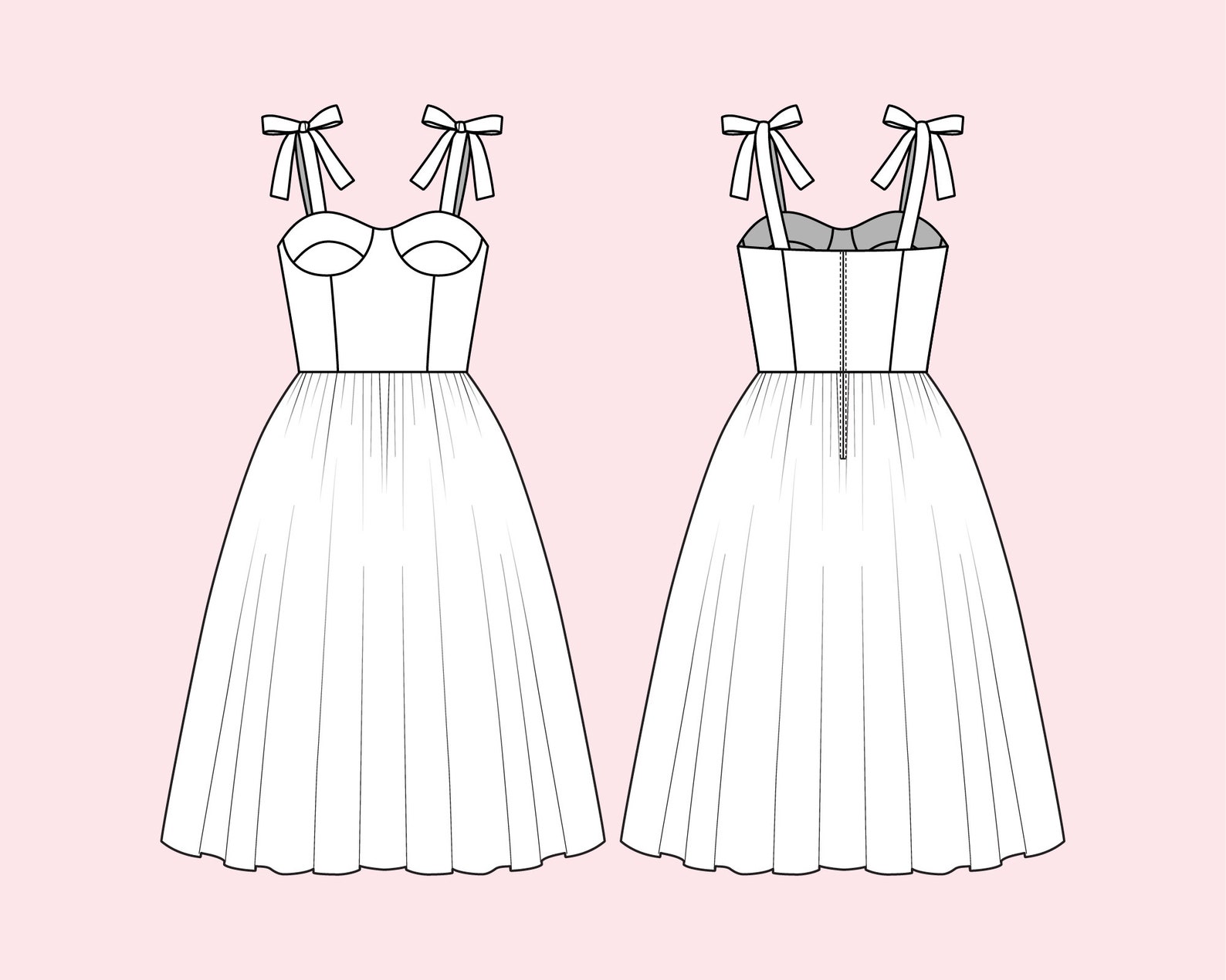 BELLA CUSTOM MADE Bustier Dress in Your Choice of Fabric - Etsy