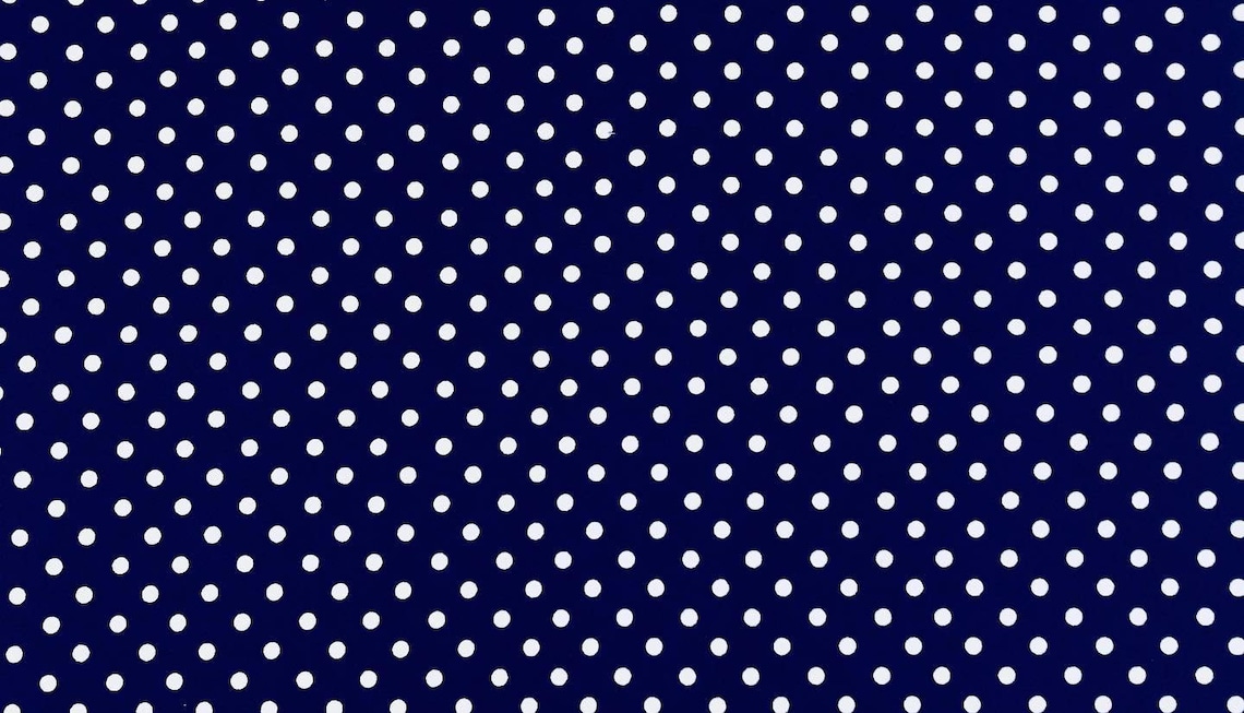 Navy White Polka Dot Fabric 100% Cotton Fabric for CUSTOM | Etsy